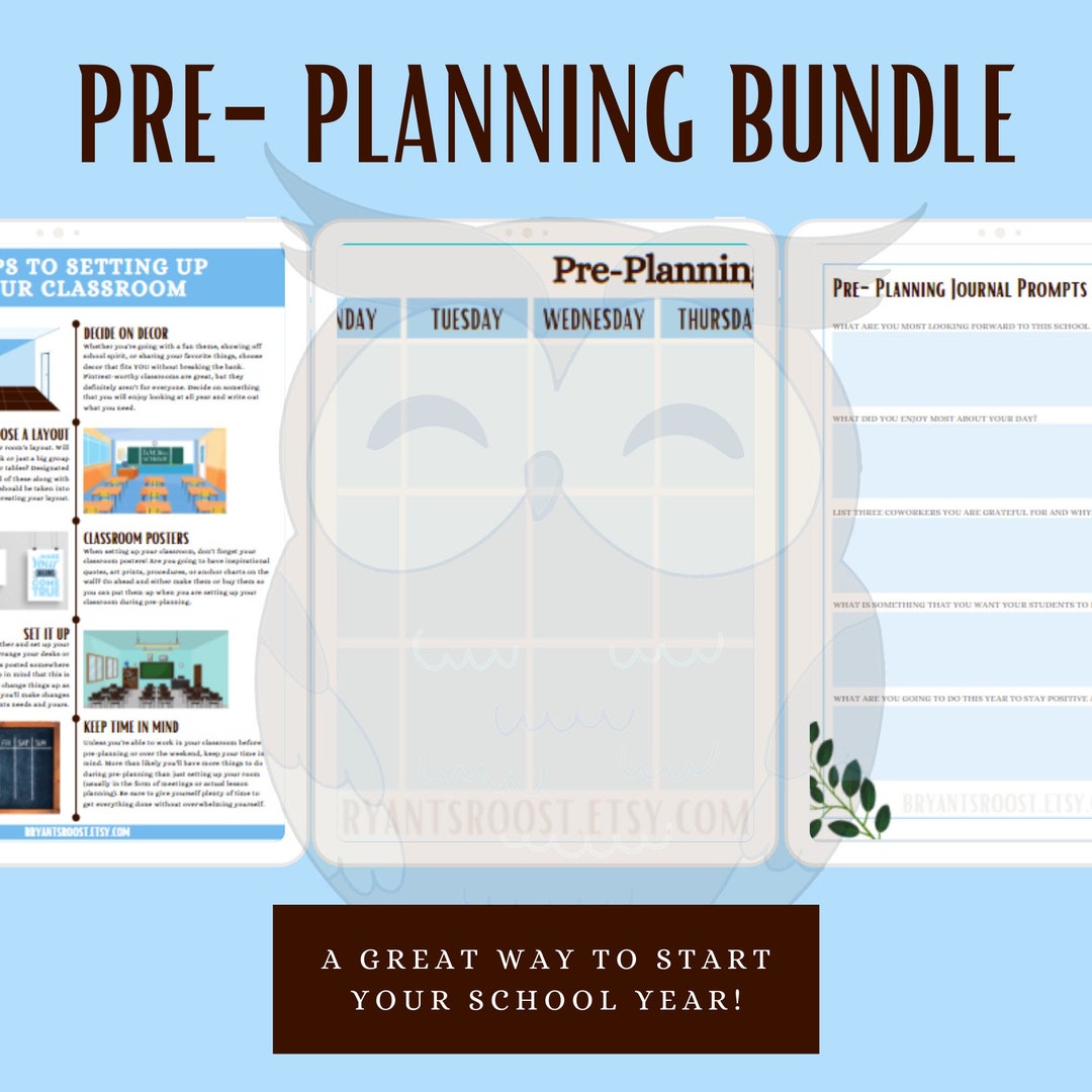 Pre-planning Teacher Bundle | Instant Download Printable | Classroom ...