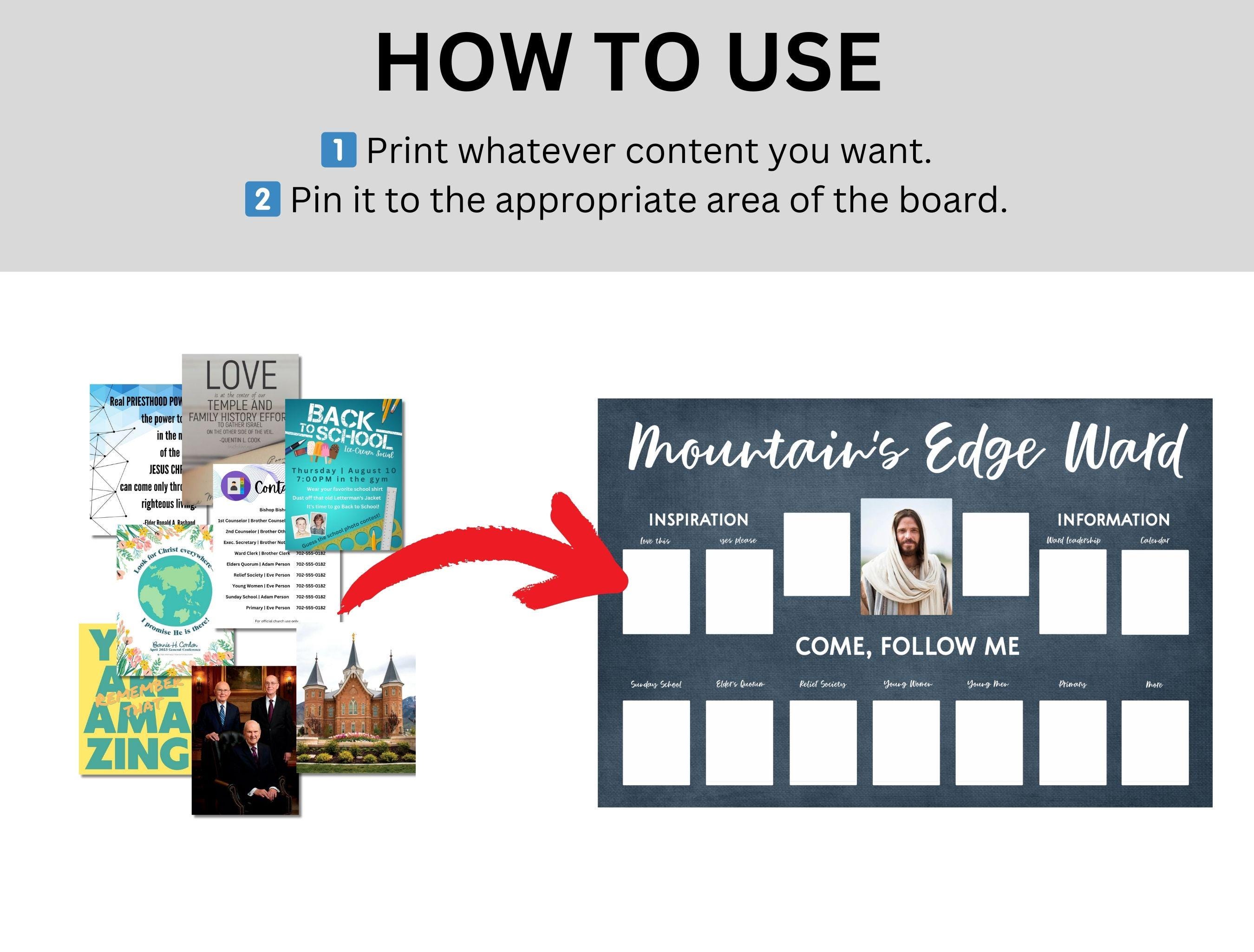 WARD BOARD | Ward Bulletin Board | Personalized | Easy | Ready to Hang ...