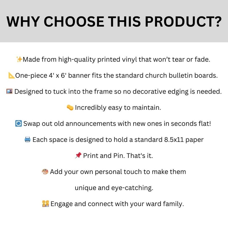 WARD BOARD | Ward Bulletin Board | Personalized | Easy | Ready to Hang ...