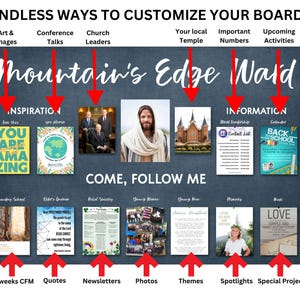 WARD BOARD | Ward Bulletin Board | Personalized | Easy | Ready to Hang ...