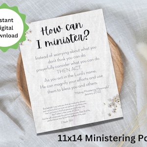 Instant Digital Download Ministering Posters for Relief Society ...