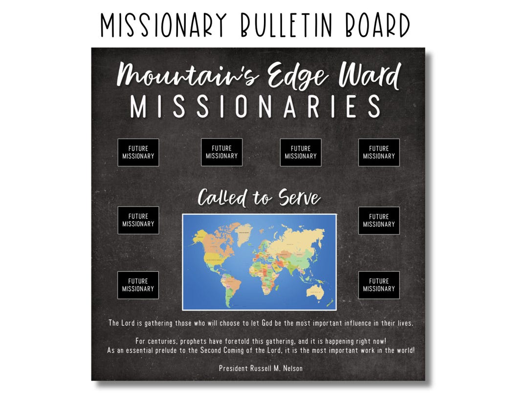 Personalized Missionary Bulletin Board | 8 10 12 Plaques | Ward ...