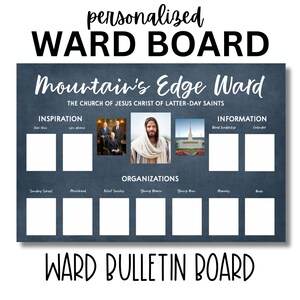 WARD BOARD | Ward Bulletin Board | Personalized | Easy | Ready to Hang ...