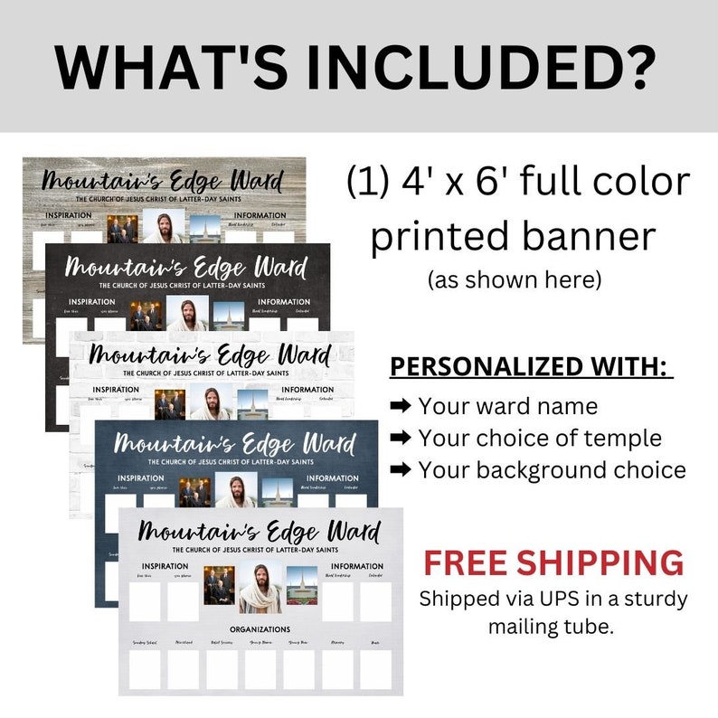 WARD BOARD | Ward Bulletin Board | Personalized | Easy | Ready to Hang ...