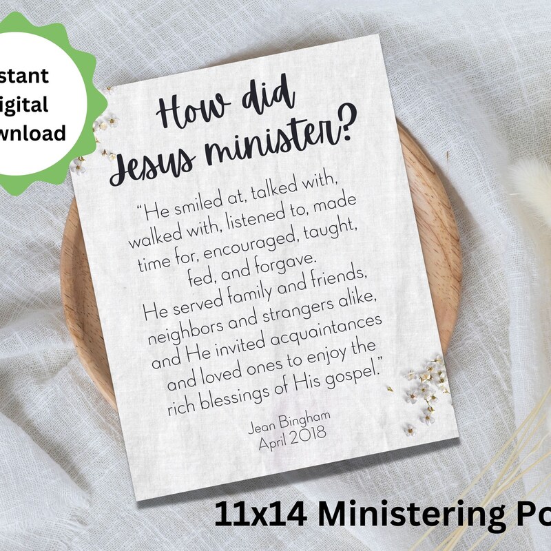 Ministering Handout - Etsy