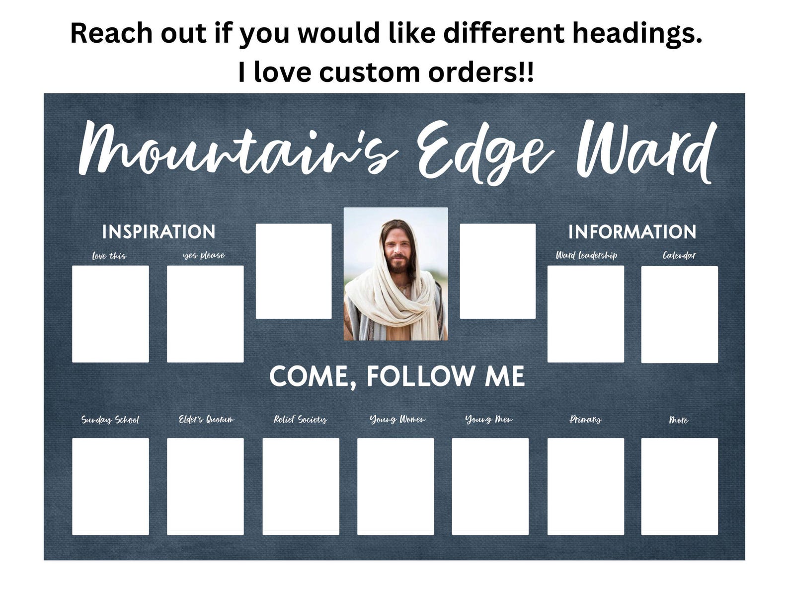 WARD BOARD | Ward Bulletin Board | Personalized | Easy | Ready to Hang ...