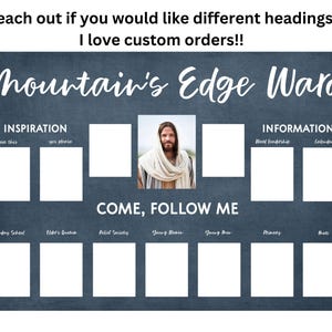 WARD BOARD | Ward Bulletin Board | Personalized | Easy | Ready to Hang ...