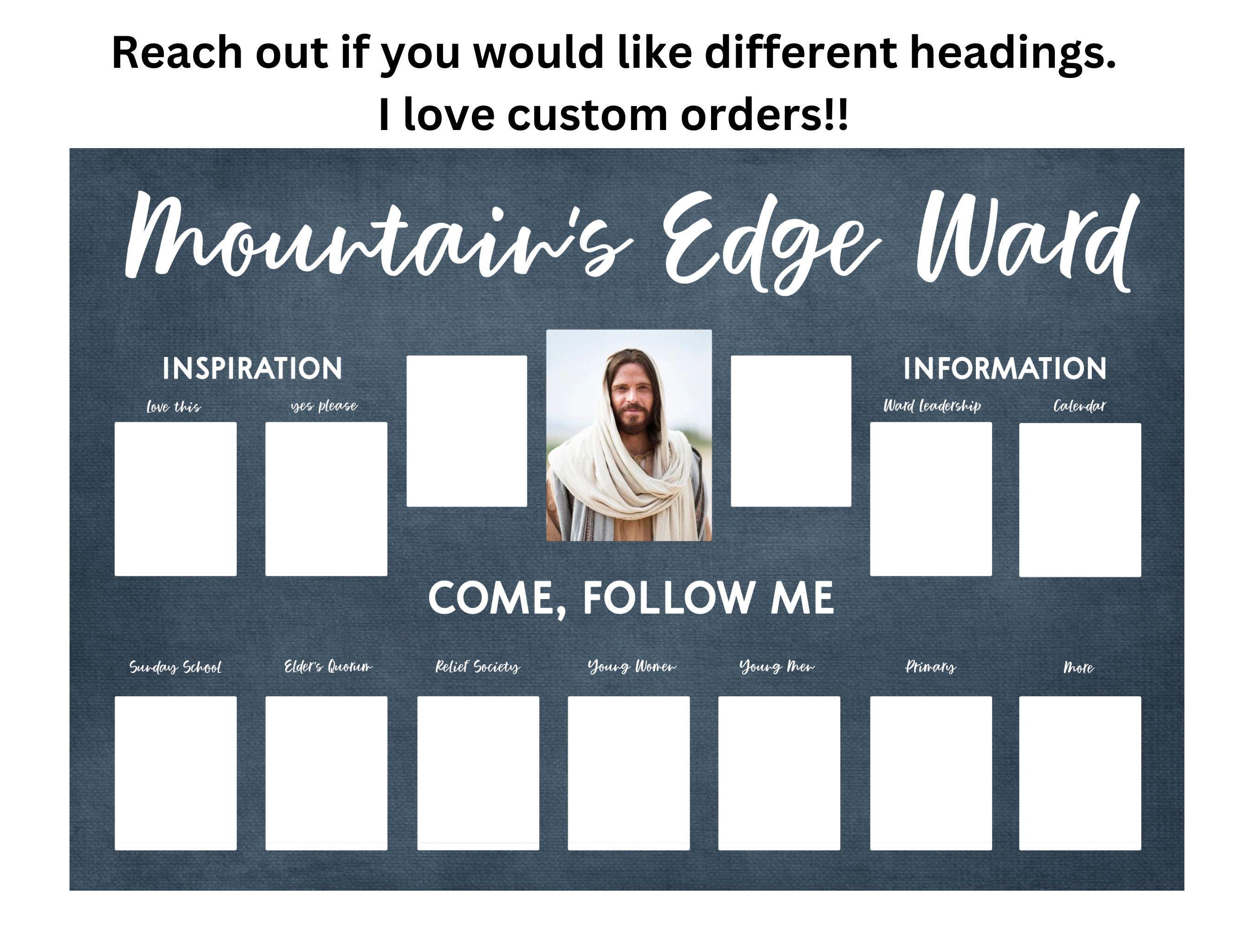 WARD BOARD | Ward Bulletin Board | Personalized | Easy | Ready to Hang ...