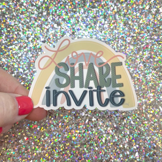 Love Share Invite Sticker | Etsy