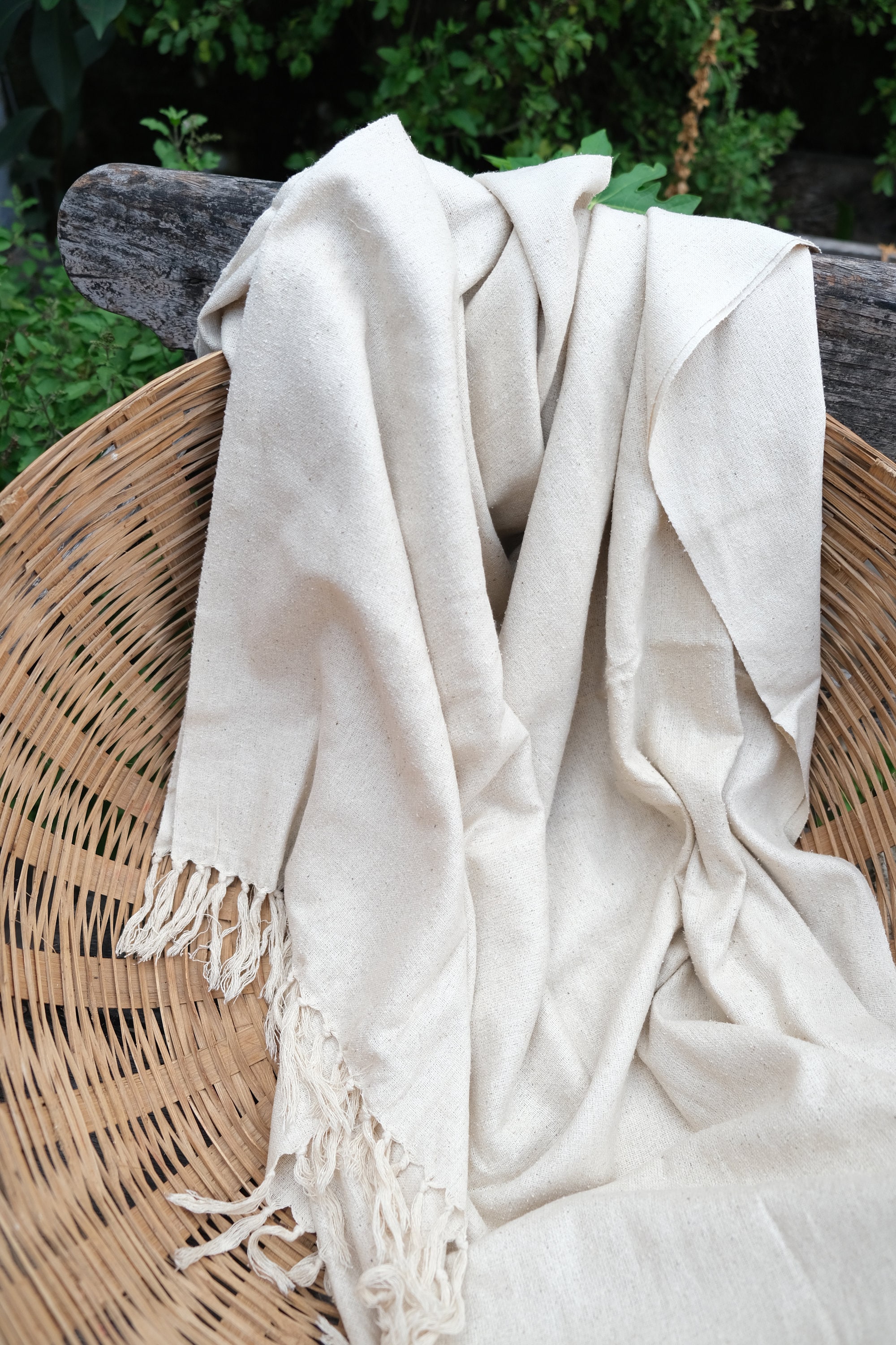 Earthy Raw Silk Shawl, LIGHT BROWN, Handwoven Plant Dyed ,meditation ...