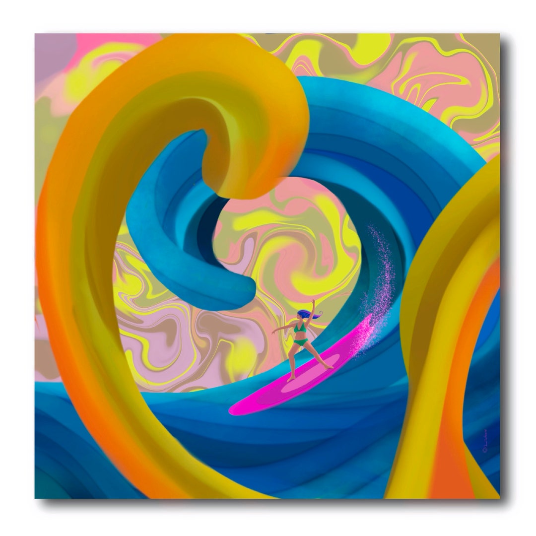 Surf Print | Beachy Wall Art, Surf Wall Decor, Gift for Surfer, Surf ...