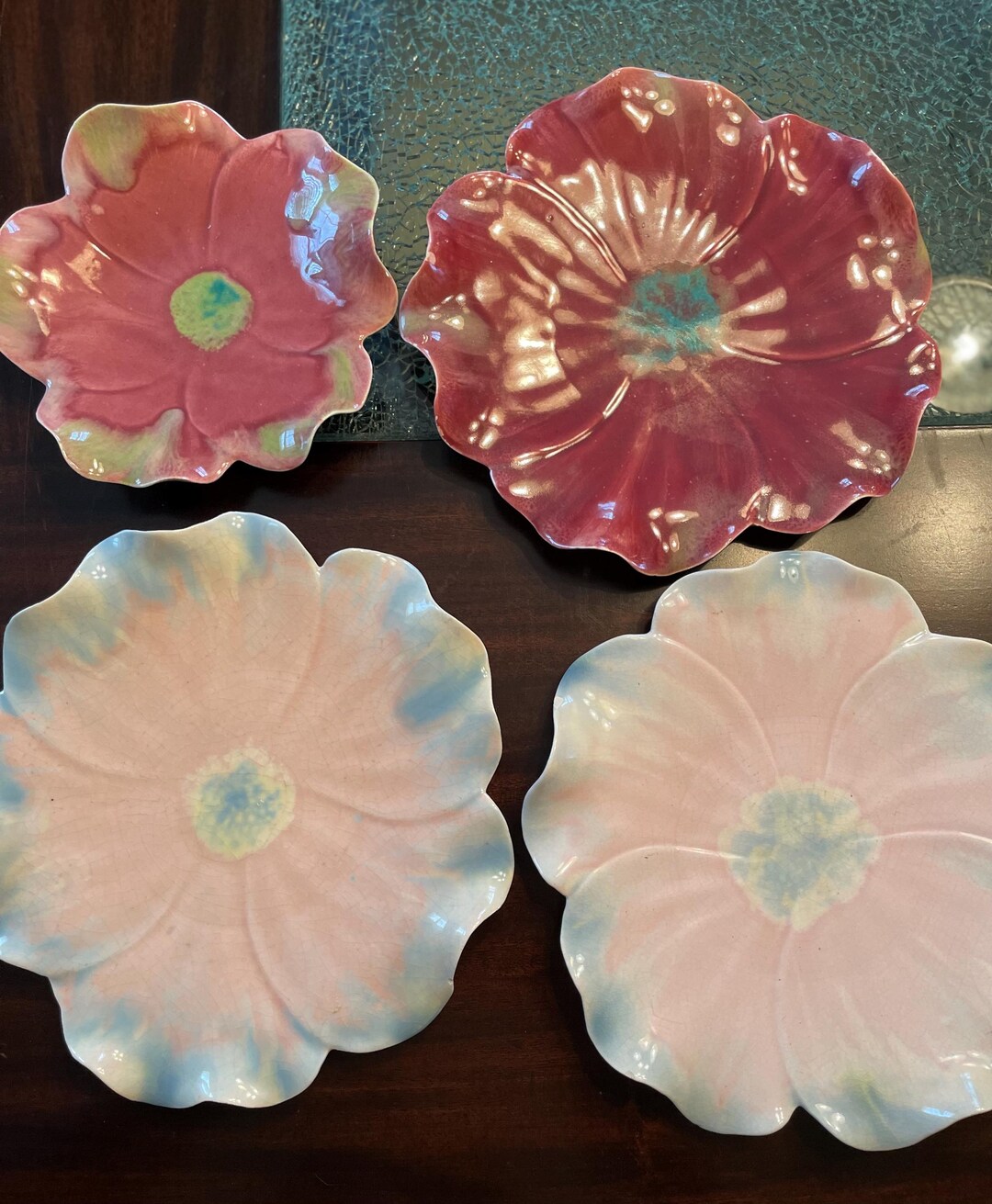6 California Pottery Petalware Plates by Doris Suman - Antique Plates ...