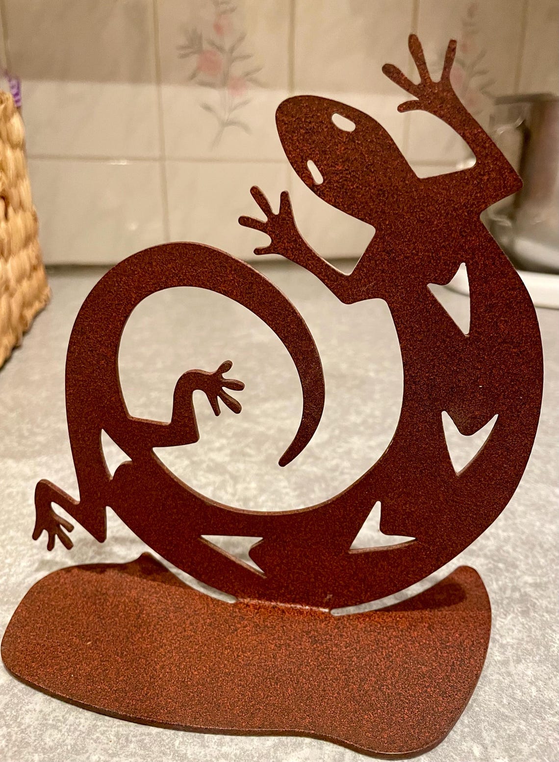 Vintage Partylite Rustic Metal Kokopelli Lizard and Gecko Tealight ...