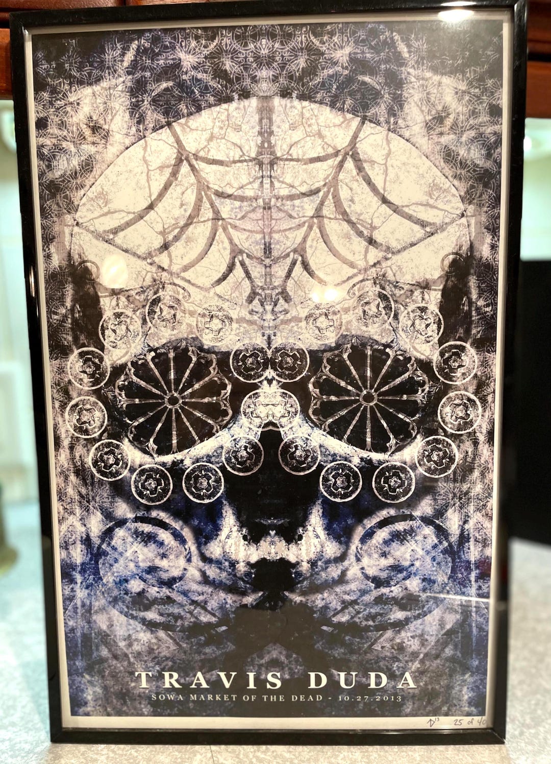 Travis Duda Skeleton Art Numbered, Limited Edition Retro Framed Poster ...