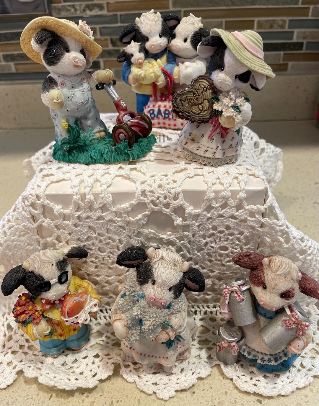 Mary's Moo Moos Collectible Figurines - Set of 6 Rare Find - Etsy