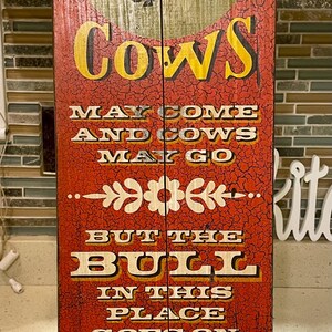 Vintage George Nathan Cows Farmhouse Wood Screened Art Wall Sign - Etsy