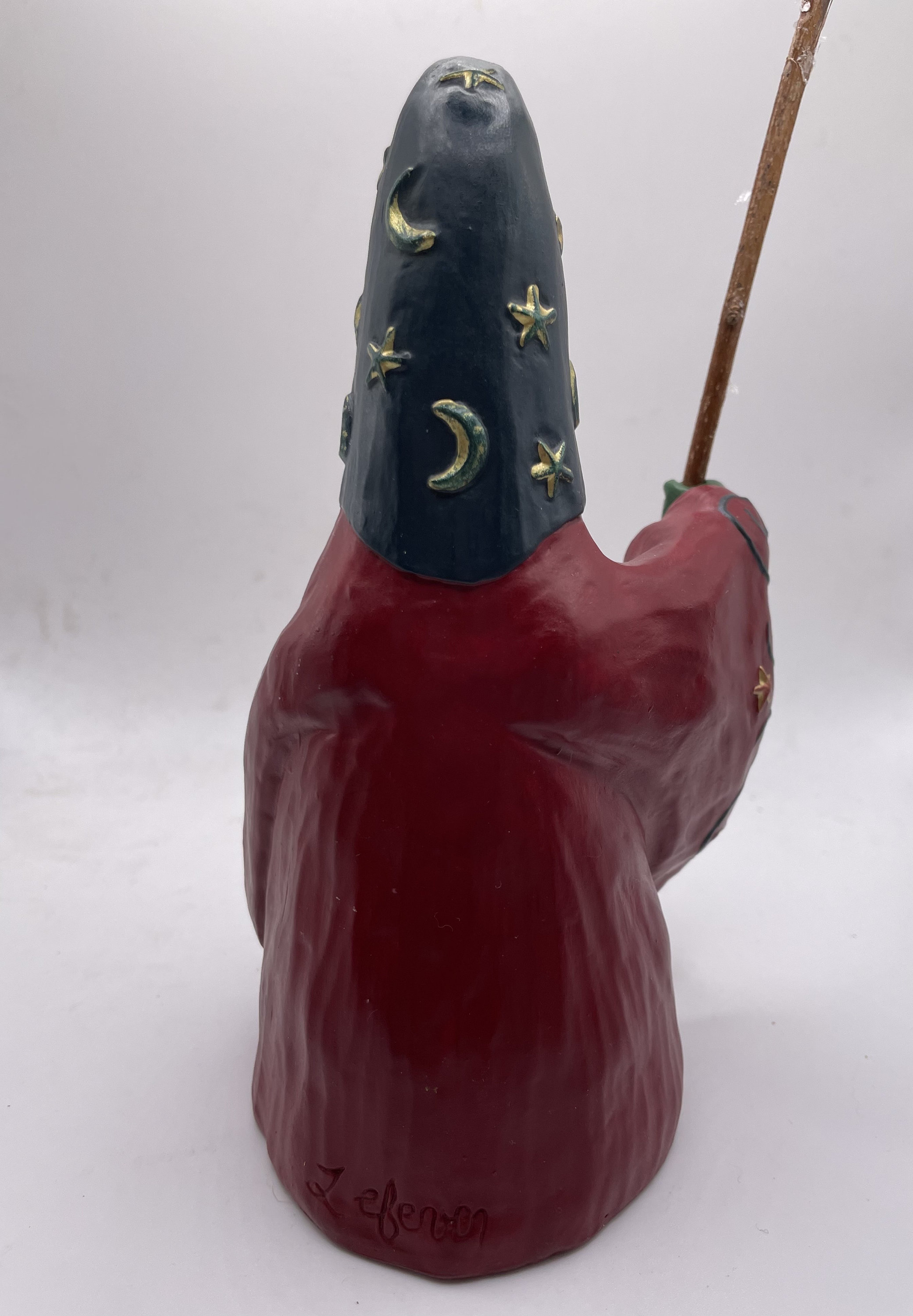 Enesco Lefever Wizard Figurine Vintage Red With Blue Hat Rare Find - Etsy