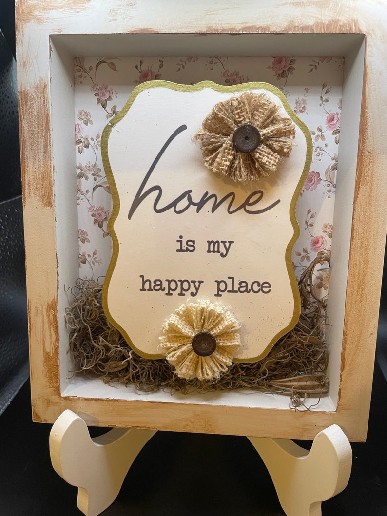Home is My Happy Place Sign With Stand - Etsy