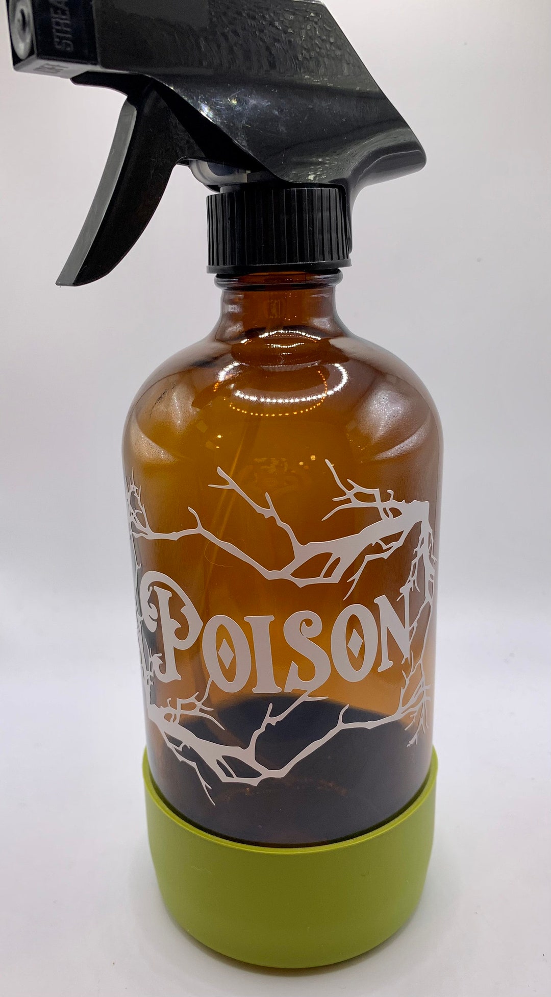 Poison Pump Brown Glass Dispenser With Rubber Bottom - Etsy