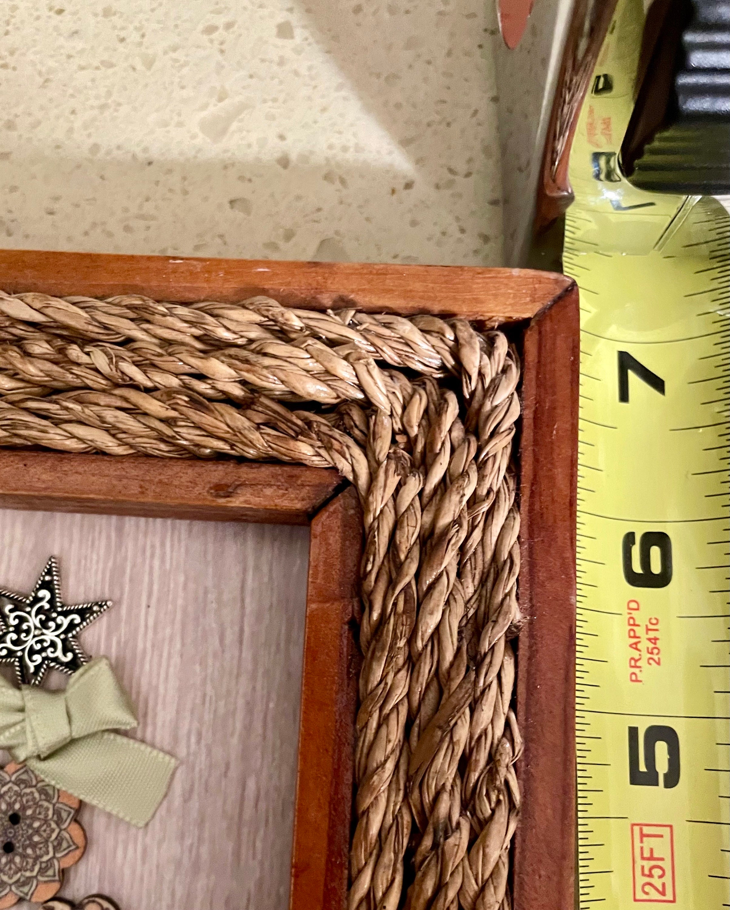 Rope Framed Button Tree With Star Decor Rustic Handmade Folk Art - Etsy