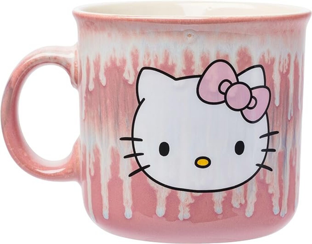 Hello Kitty Glazed Pottery Beverage Mug - Etsy