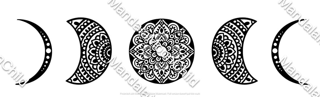 Moon Phase Mandala Custom Art Just Released. - Etsy