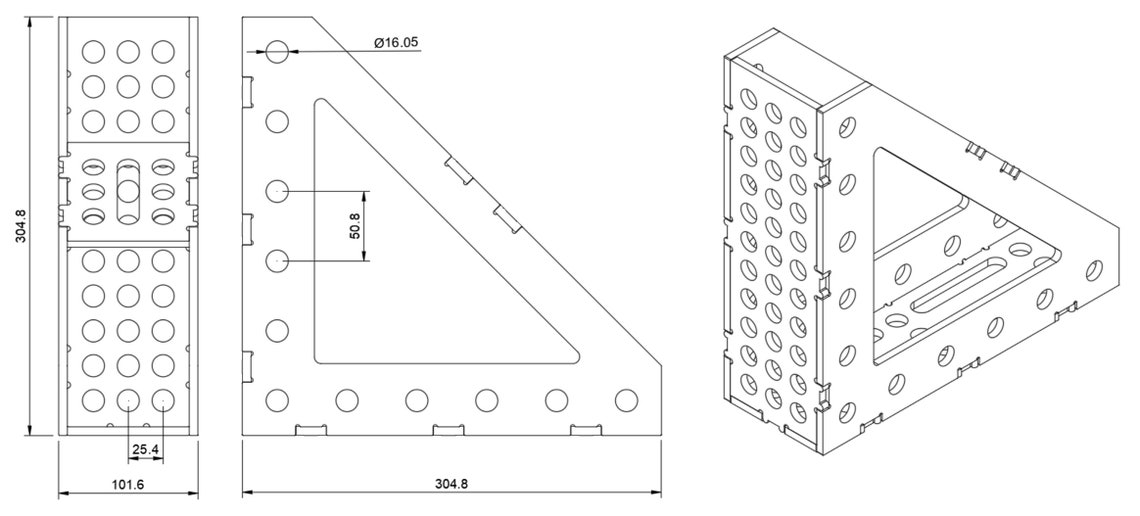 Welding Square 90 Degree 12 X 12 X 4 X 1/4 Inch DXF Files - Etsy