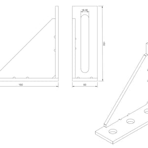 2 Square Quick Stop 150 X 150 X 50 X 6mm DXF Files - Etsy