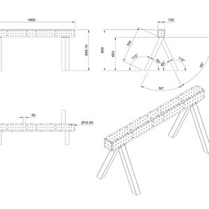 Welding Trestle 150 X 1800 X 150 X 6mm DXF Files - Etsy