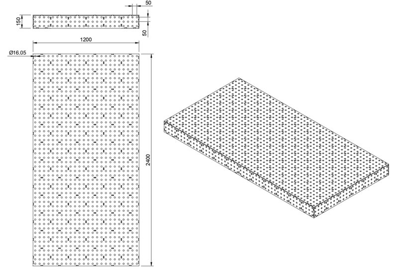Welding Table 2400 X 1200 X 150 X 6mm DXF - Etsy