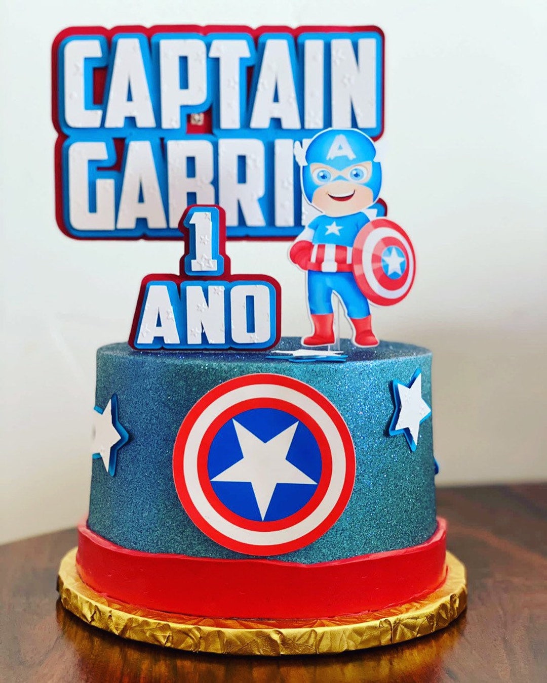 Captain America Cake Topper - Etsy
