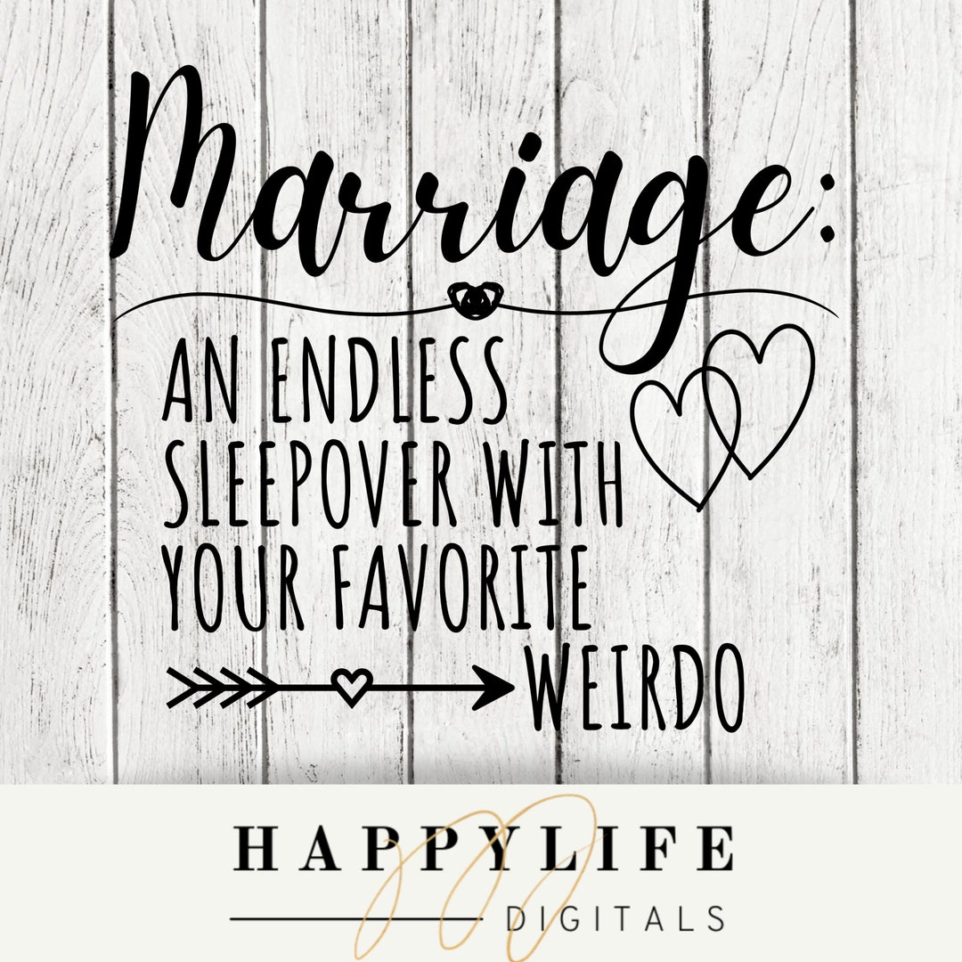 Marriage Weirdo SVG, Wedding Sign Craft (digital Download) - Etsy