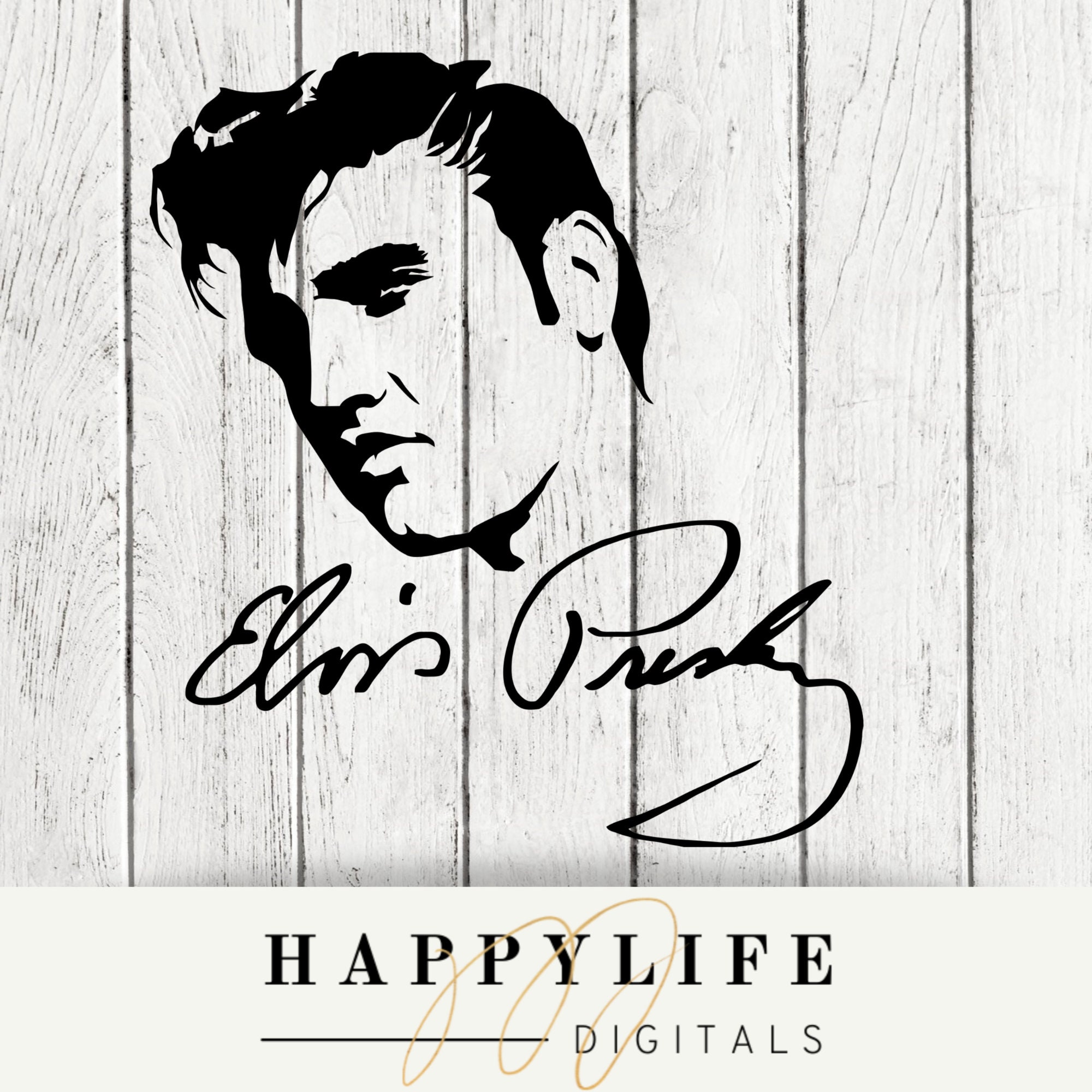 Elvis Presley With Signature PNG Image - Etsy UK