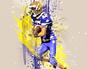 CUSTOM SPORTS PORTRAIT/ Personalized Sports Action Poster From Your ...