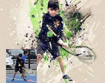 CUSTOM SPORTS PORTRAIT/ Personalized Sports Action Poster From Your ...