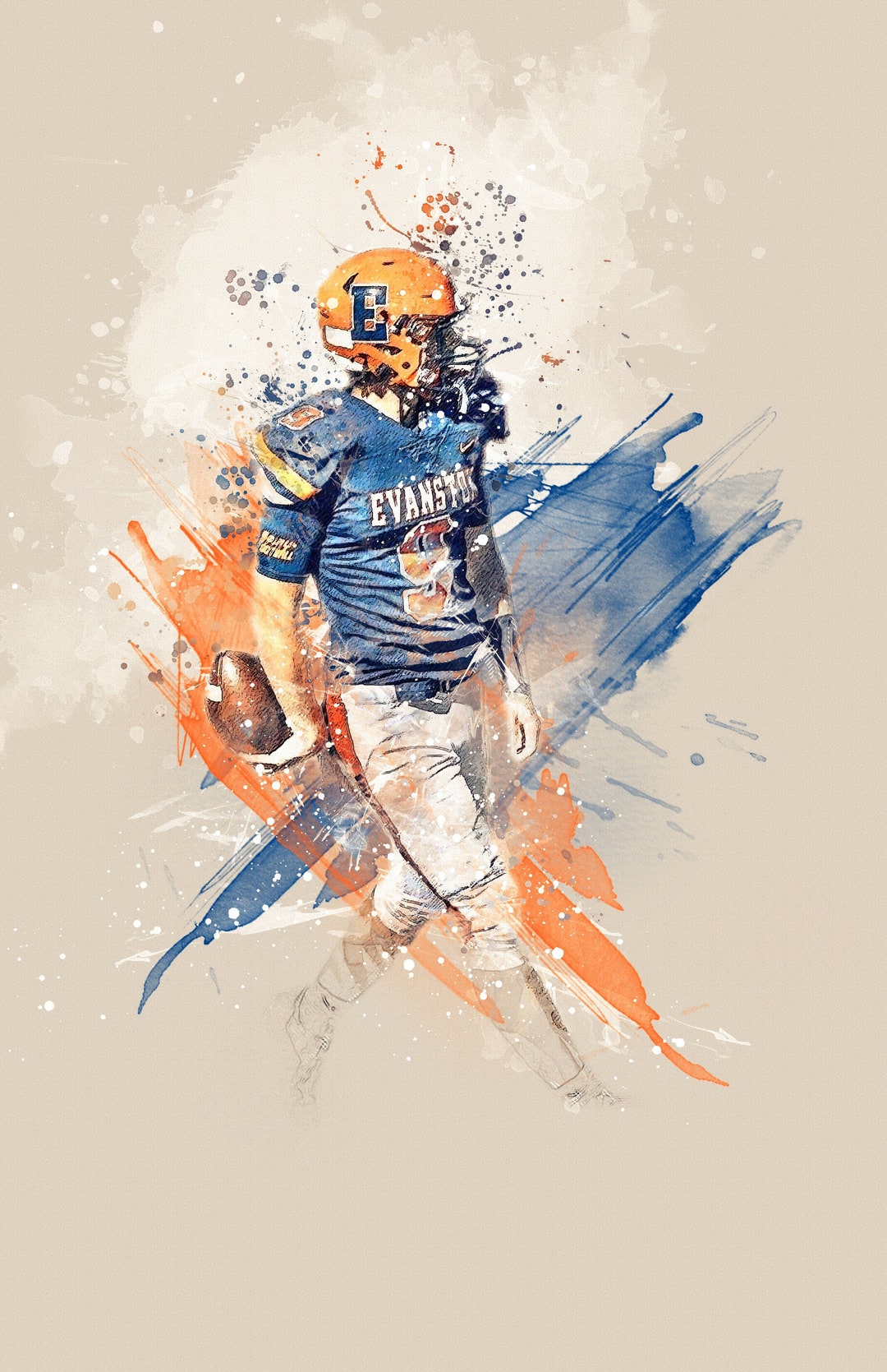 CUSTOM SPORTS PORTRAIT/ Personalized Sports Action Poster From Your ...