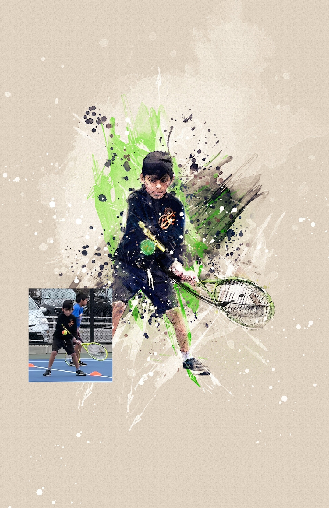 CUSTOM SPORTS PORTRAIT/ Personalized Sports Action Poster From Your ...