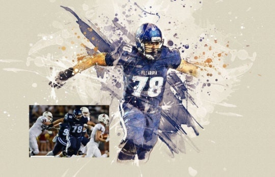 CUSTOM SPORTS PORTRAIT/ Personalized Sports Action Poster From - Etsy