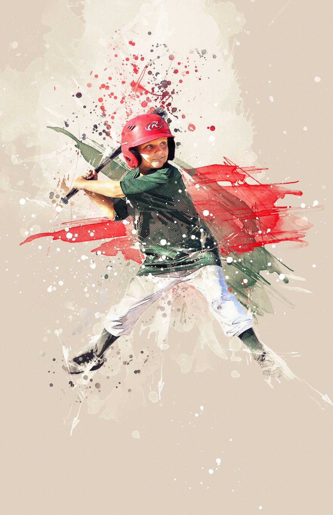 CUSTOM SPORTS PORTRAIT/ Personalized Sports Action Poster From Your ...