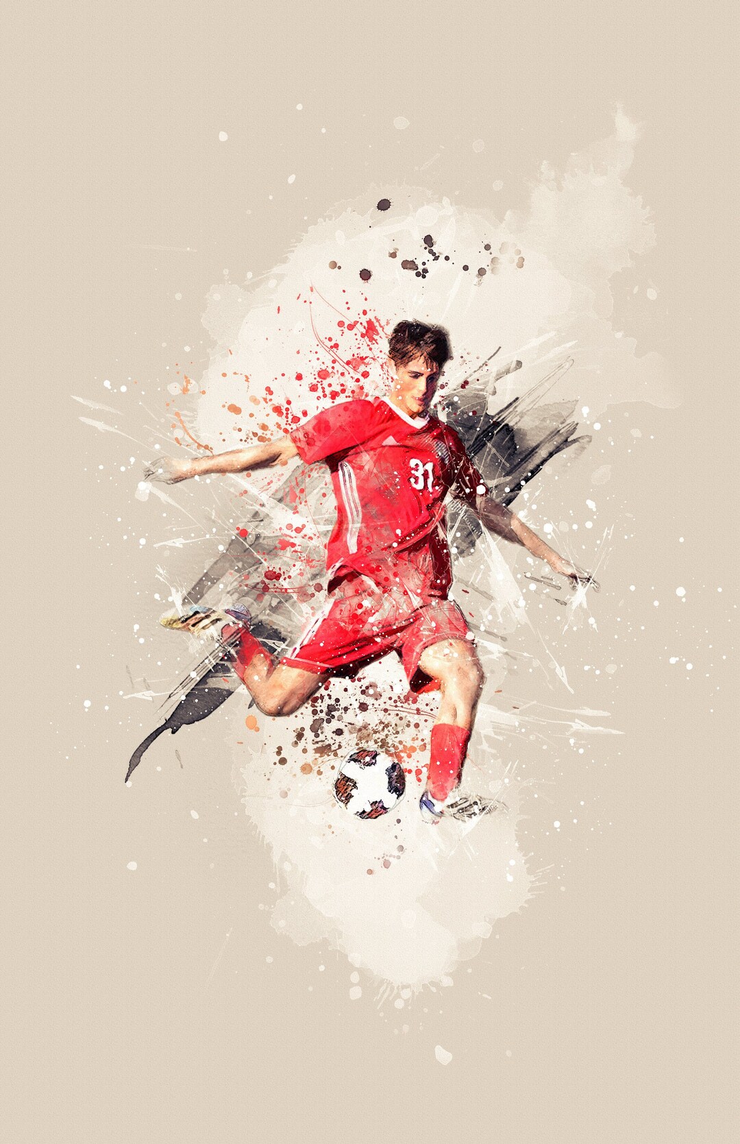 CUSTOM SPORTS PORTRAIT/ Personalized Sports Action Poster From Your ...