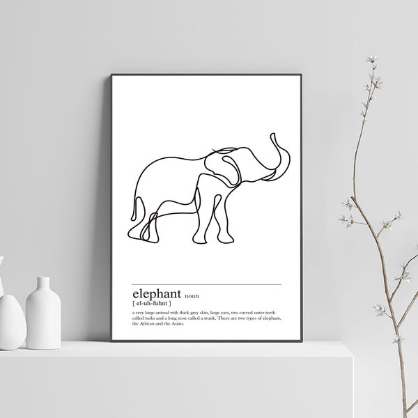 One Line Animal Drawings - Etsy