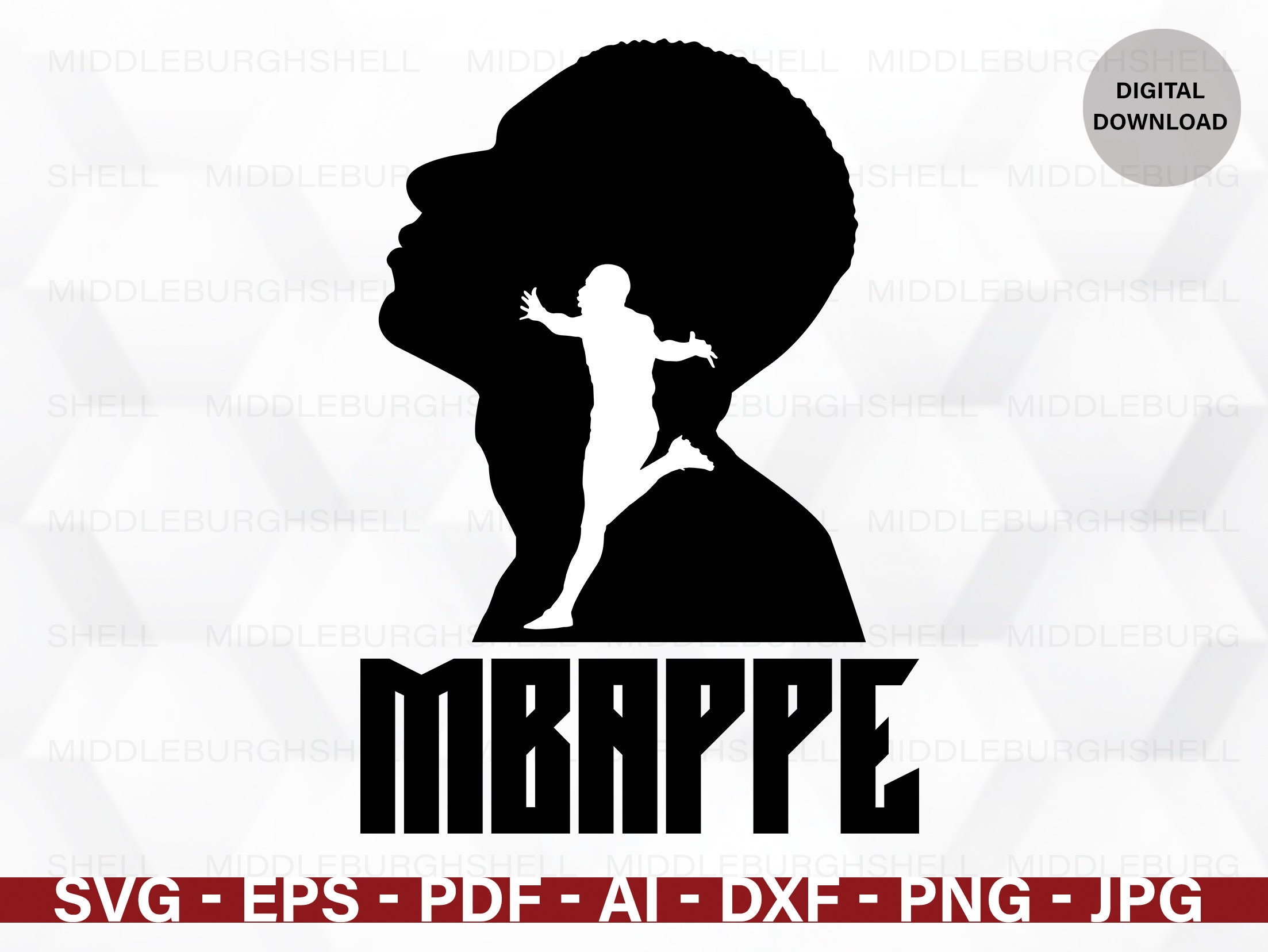 Kylian Mbappe Svg, Mbappe, Digital Art, , Football, Soccer, France ...