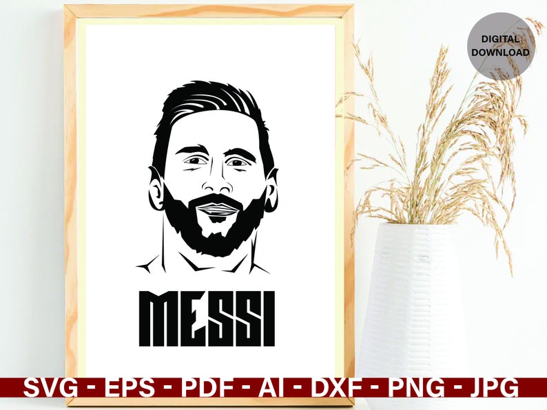 Messi Svg, Lionel Messi, Digital Art, , Football, Soccer, Football ...