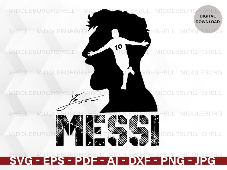 Messi Svg, Lionel Messi, Digital Art, , Football, Soccer, Leo ...