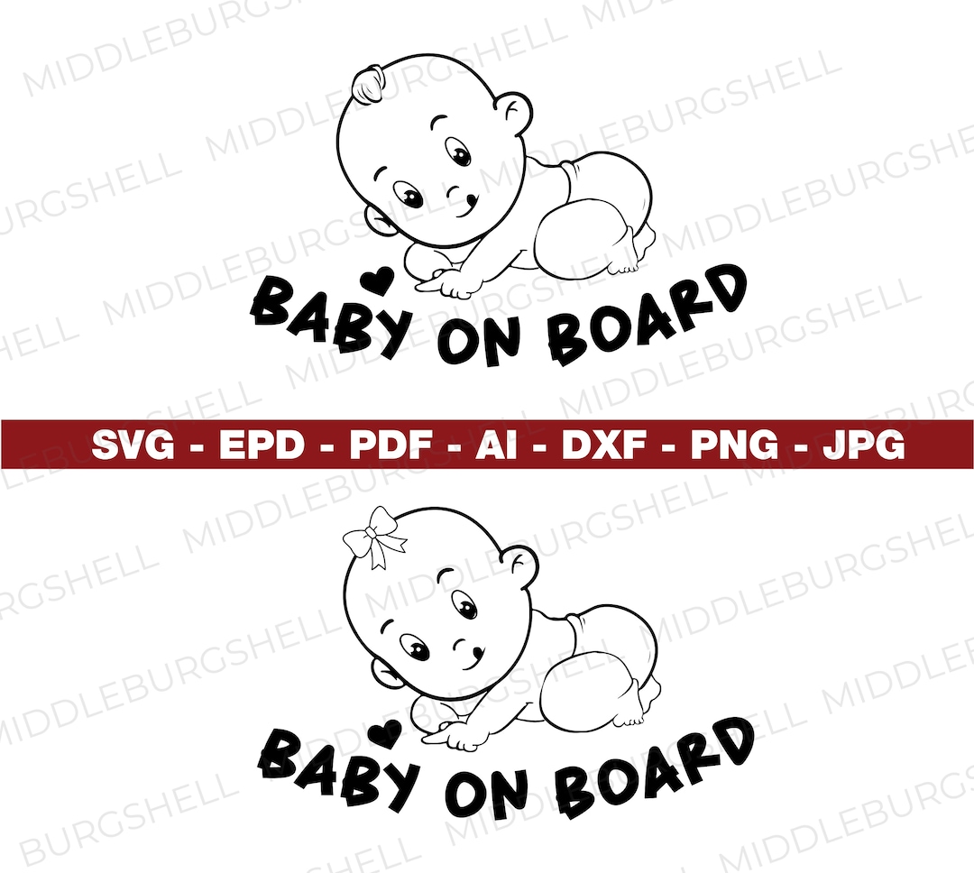 Baby an Bord SVG, Baby svg, Print svg, Bundle, Baby an Bord Aufkleber ...