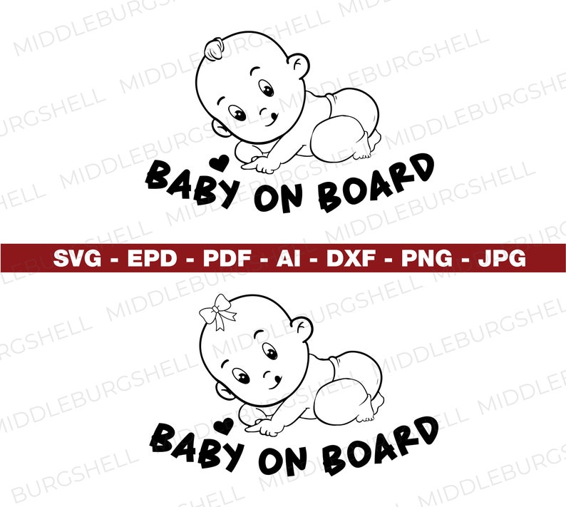 Baby on Board SVG, Baby Svg, Print Svg, Bundle, Baby on Board Sticker ...