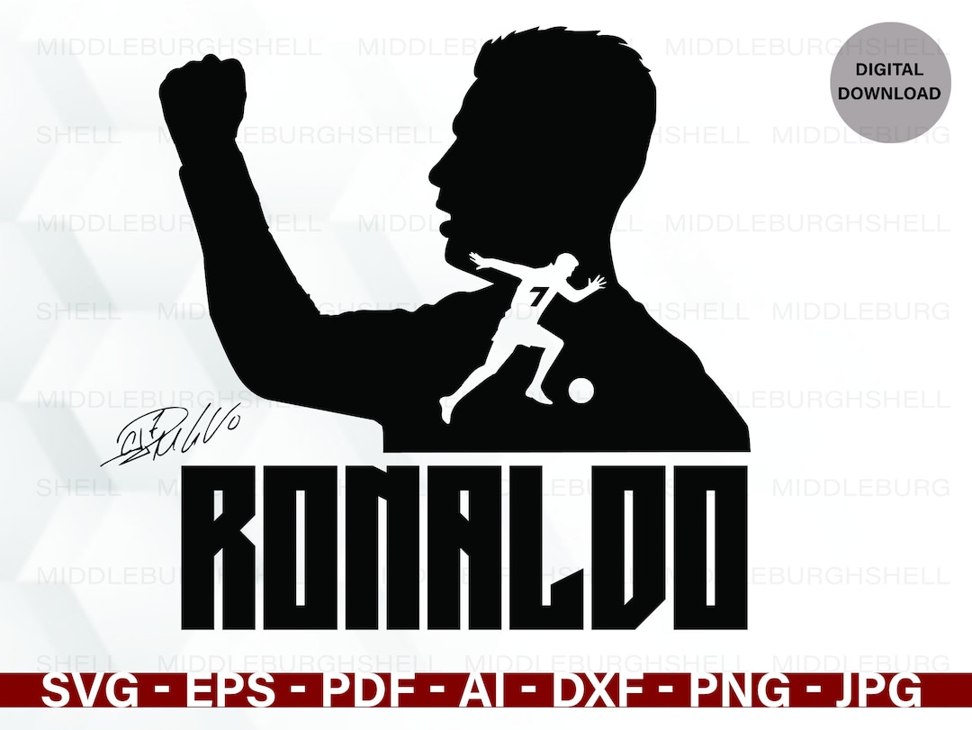 Ronaldo Svg, CR7, Digital Art, , Football, Soccer, Cristiano Ronaldo ...