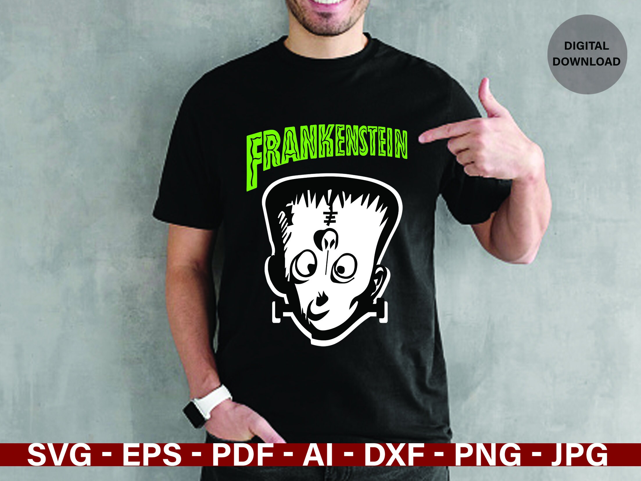 Frankenstein SVG, Vector, Cricut, Silhouette Halloween Svg Face ...