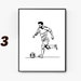 Leo, Messi, Set of 3 Prints, Minimalist Line Art, Digital, Sport Print ...