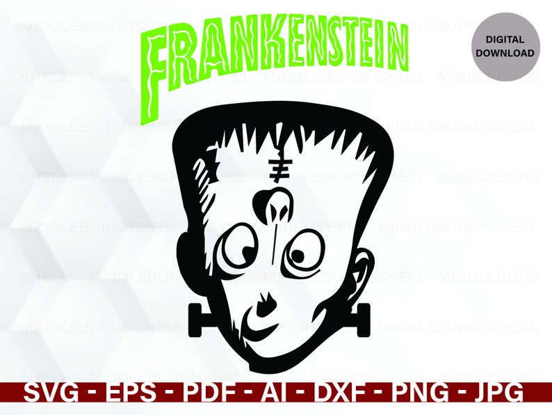 Frankenstein SVG, Vector, Cricut, Silhouette Halloween Svg Face ...